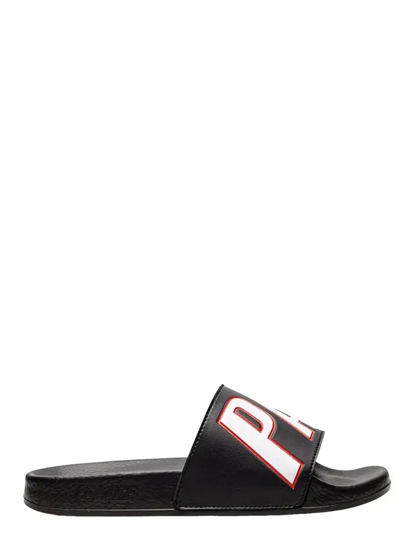 PALACE Logo-patch Rubber Slides - Black