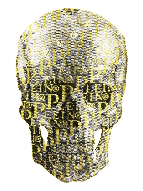 Philipp Plein Beaded Logo-skull T-shirt - Yellow