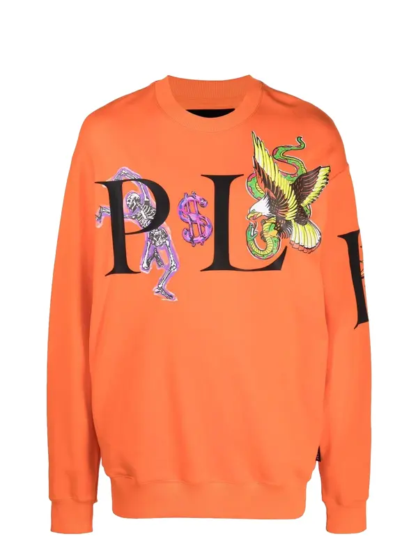 Philipp Plein Graphic-print Sweatshirt - Orange