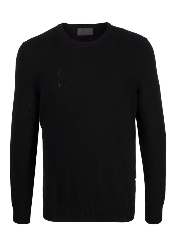 Philipp Plein Round Neck Knitted Jumper - Black