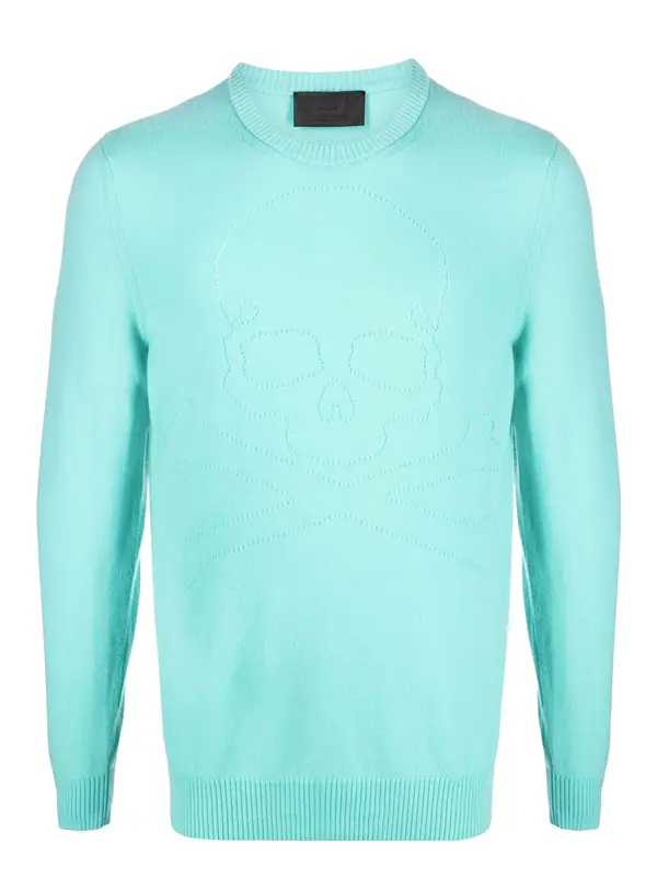 Philipp Plein Skull-motif Jumper - Blue