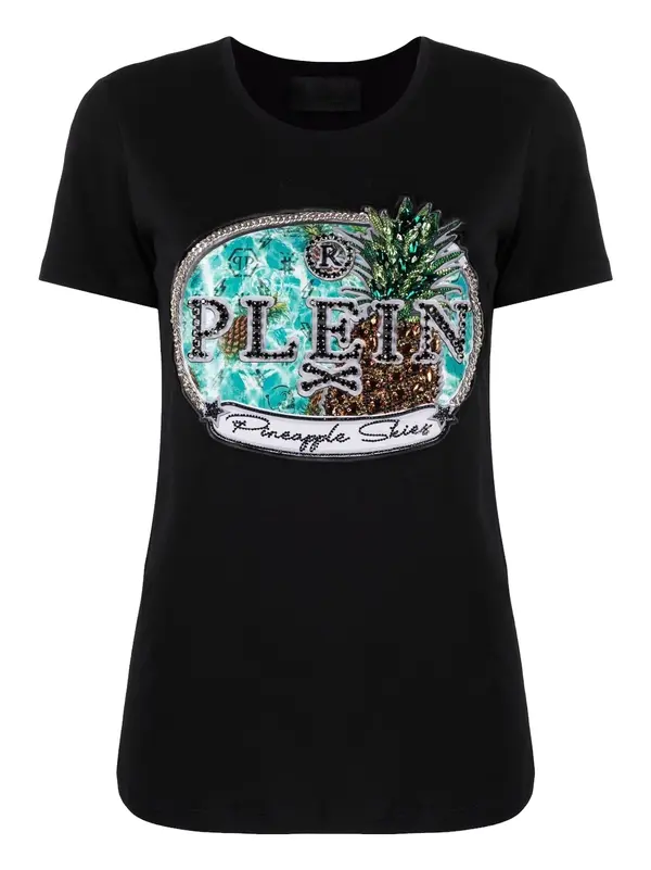 Philipp Plein Crystal-embellished T-shirt - Black