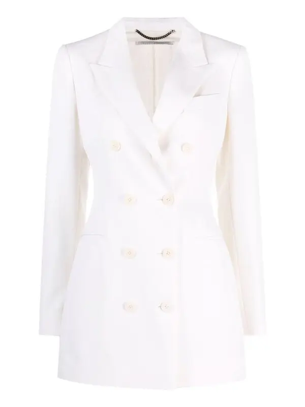 Stella McCartney Double-breasted Crepe Blazer - Neutrals