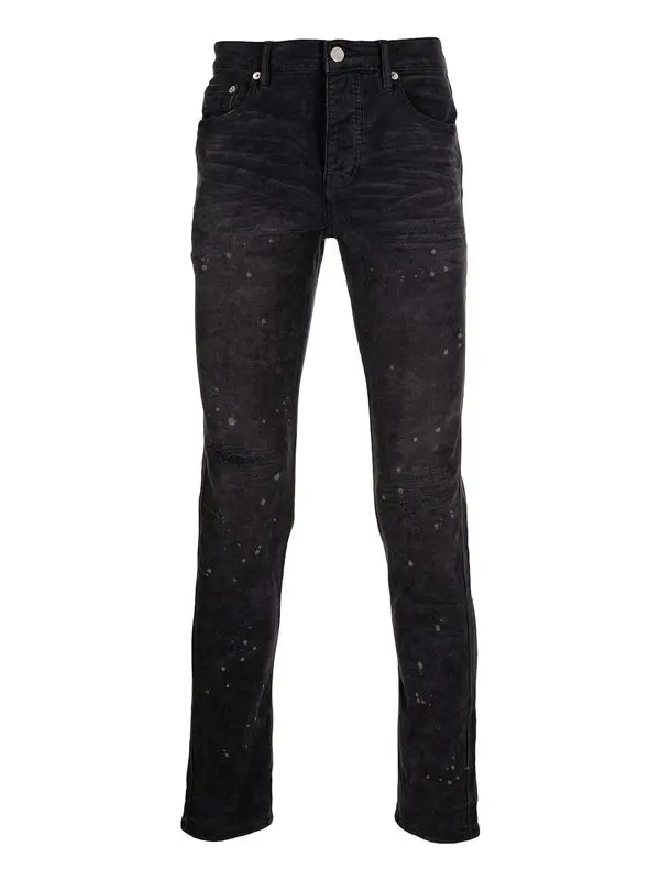 PURPLE BRAND Low-rise Skinny Jeans - Black