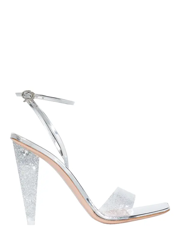 GIANVITO ROSSI 111mm Odyssey Glitter-embellished Sandals - Silver