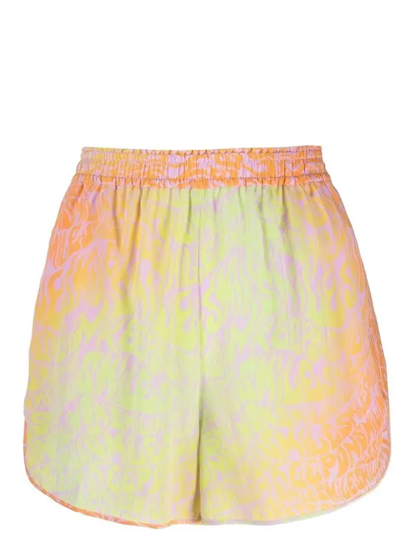 Stella McCartney Slogan-print Shorts - Yellow