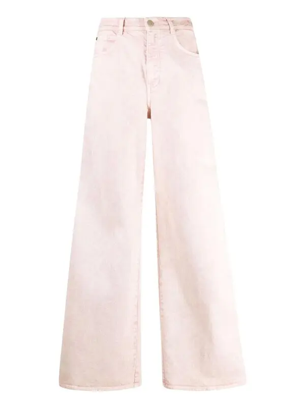 Stella McCartney Logo Tape Wide Leg Jeans - Pink