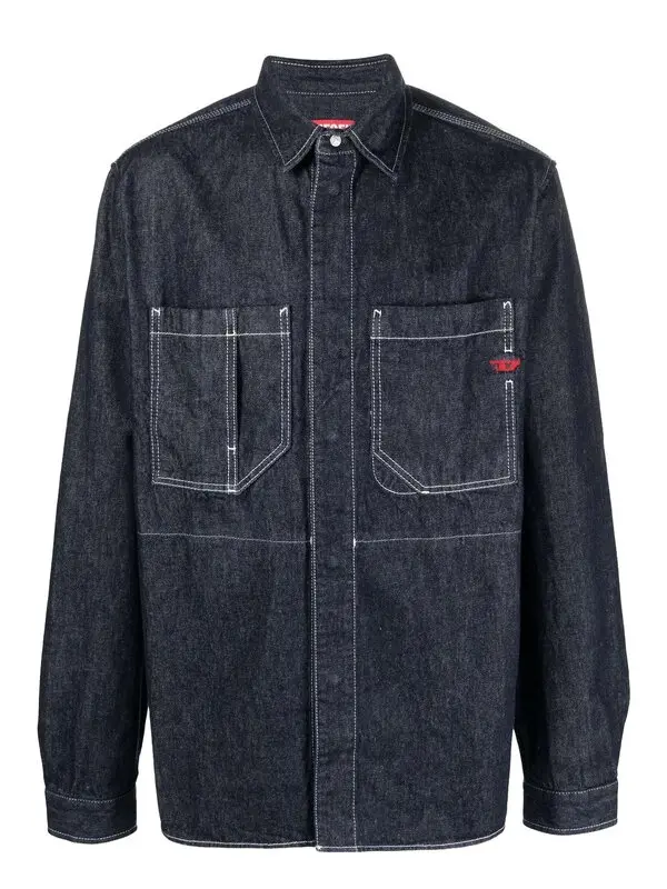 DIESEL® D-hor Denim Work Shirt - Blue