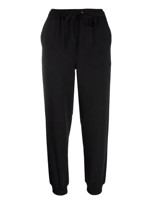 Ralph Lauren Striped Tapered Trousers - Black