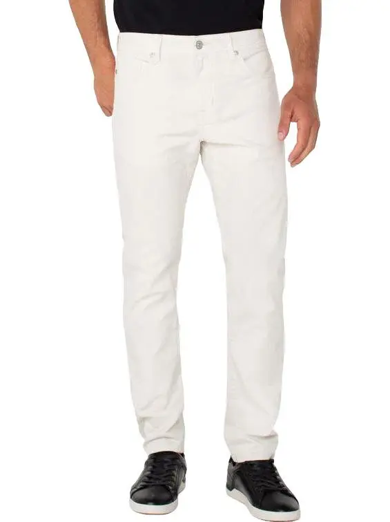 LIVERPOOL Kingston Modern Straight Leg Twill Pants - Stone