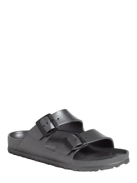 BIRKENSTOCK Arizona Essentials Waterproof Slide Sandal - Metallic Anthracite