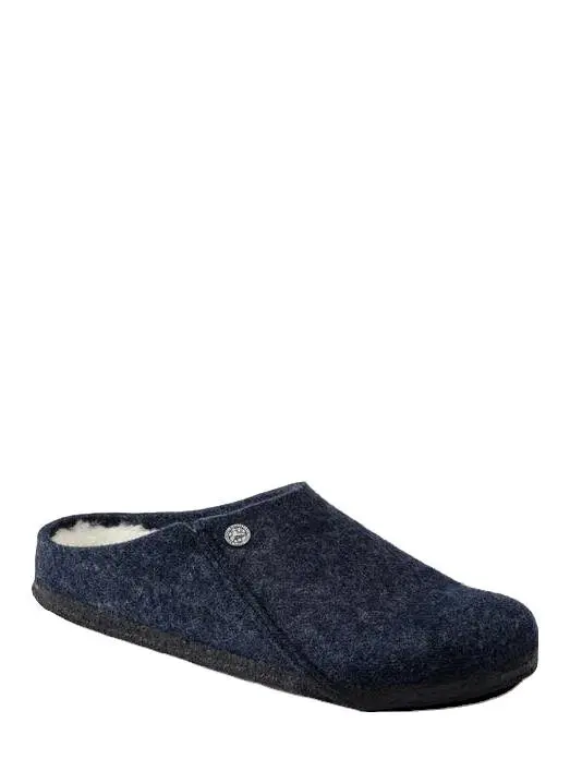BIRKENSTOCK Zermatt Shearling Lined Slipper - Dark Blue/natural