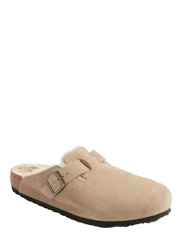 BIRKENSTOCK Boston Shearling Lined Clog - Taupe