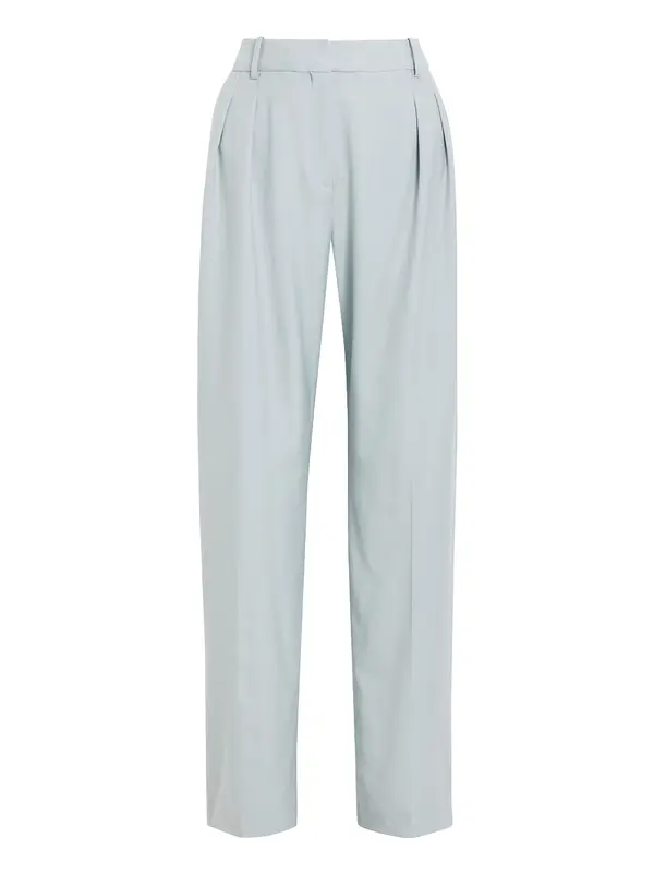 Loulou De Saison Sbiru Wide-leg Wool-twill Pants - Sky Blue