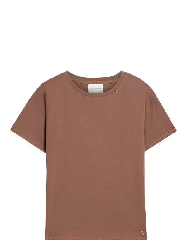 Loulou De Saison Basiluzzo Cotton-jersey T-shirt - Light Brown