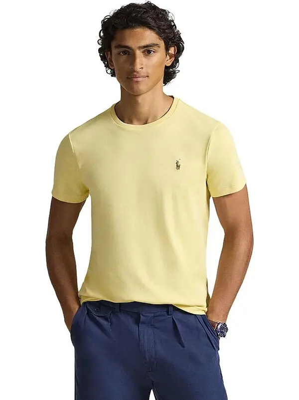 Polo Ralph Lauren Cotton Embroidered Logo Tee - Yellow