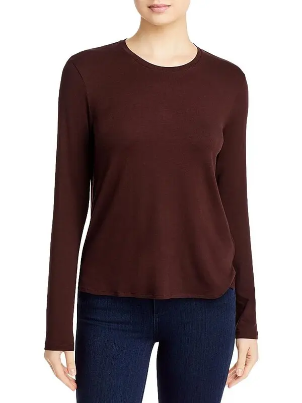 Majestic Filatures Long Sleeve Crewneck Tee - Aubergine