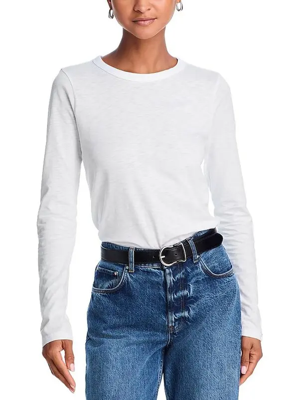 Rag & Bone Long-sleeve Crewneck T-shirt - Bright White