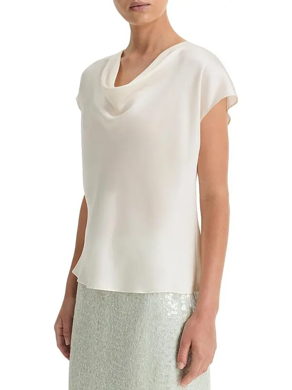 Vince Cowl Neck Blouse - Off White