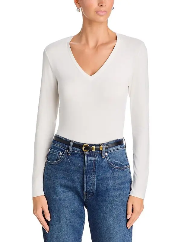 Majestic Filatures V-neck Tee - Cream