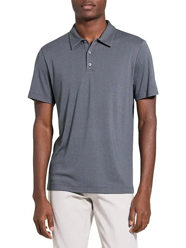 Theory Bron Anemone Jersey Polo Shirt - Carbon