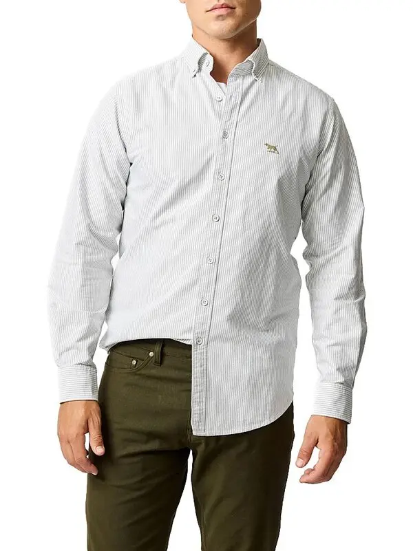 Rodd & Gunn Striped Oxford Shirt - Eucalyptus