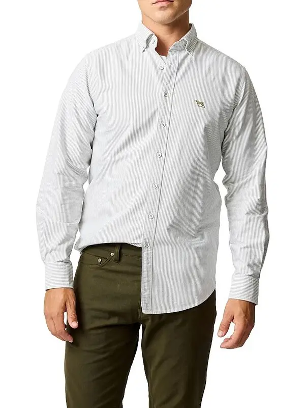 Rodd & Gunn Striped Oxford Shirt - Khaki