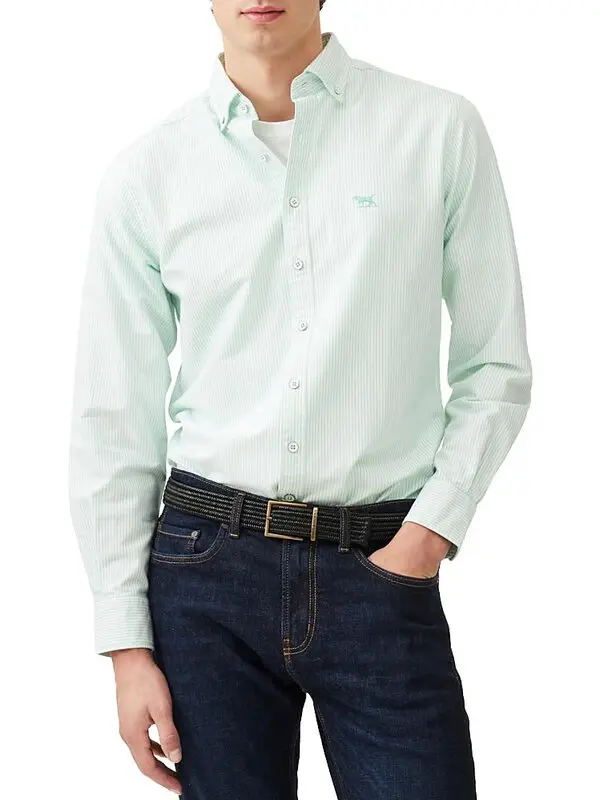 Rodd & Gunn Striped Oxford Shirt - Spearmint