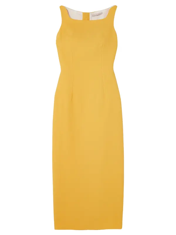 EMILIA WICKSTEAD Cleo Open-back Cloqué Midi Dress - Yellow