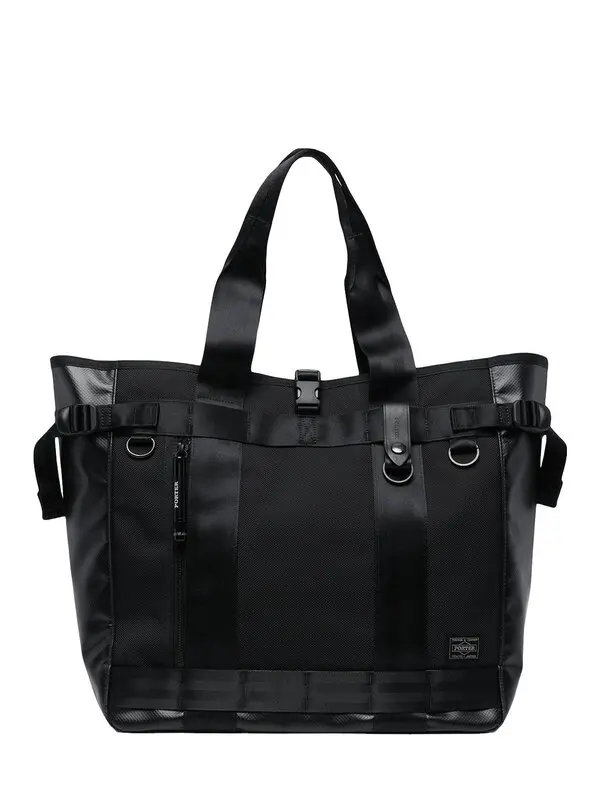 PORTER-YOSHIDA & CO Panelled Slide-buckled Tote Bag - Black