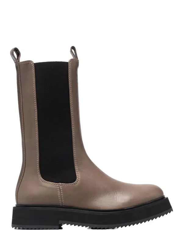 JOSEPH British Chelsea Leather Boots - Brown