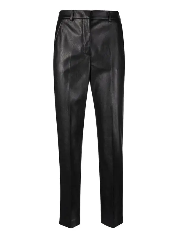 Incotex Coated Crop-leg Trousers - Black