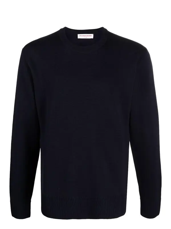 Orlebar Brown Crew Neck Knitted Jumper - Blue