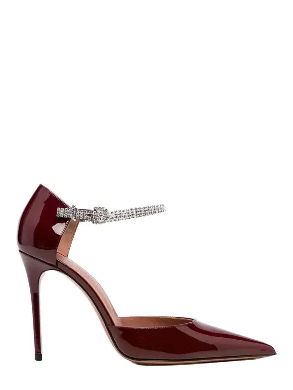 Amina Muaddi Ursina 95mm Crystal-embellished Pumps - Red