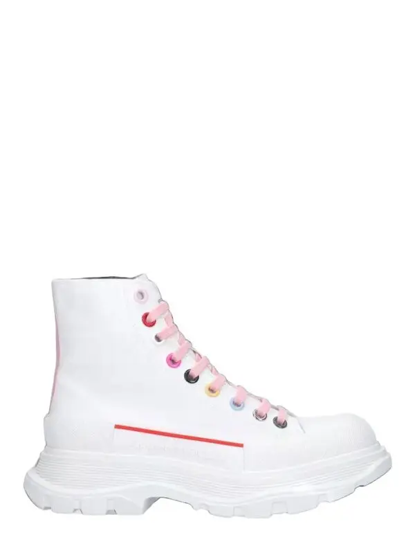 Alexander McQueen Tread Slick Ankle Sneakers - White