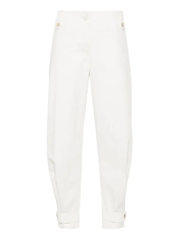 Alexander McQueen Cotton Trousers - White