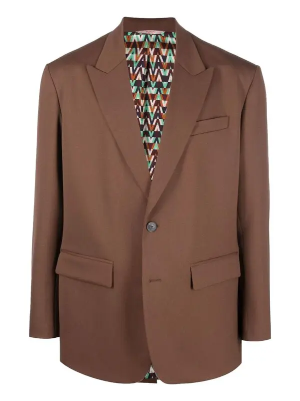 Valentino Garavani Single-breasted Blazer - Brown