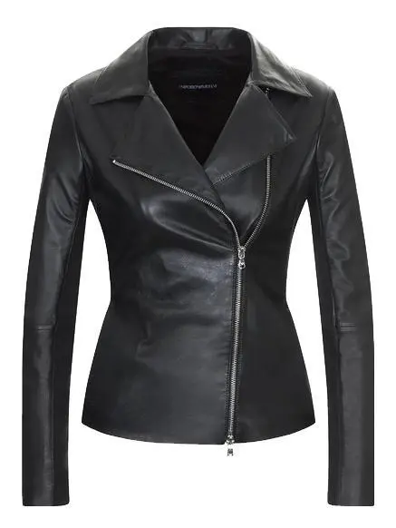 Emporio Armani Nappa Lambskin Jacket - Black