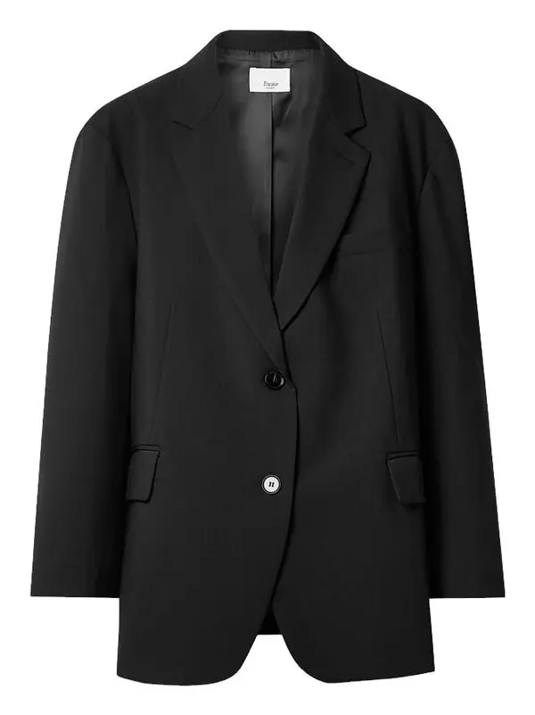 THE FRANKIE SHOP Bea Crepe Blazer - Black