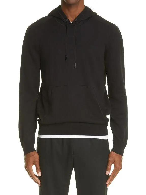 Zegna Cotton & Cashmere Hoodie - Black