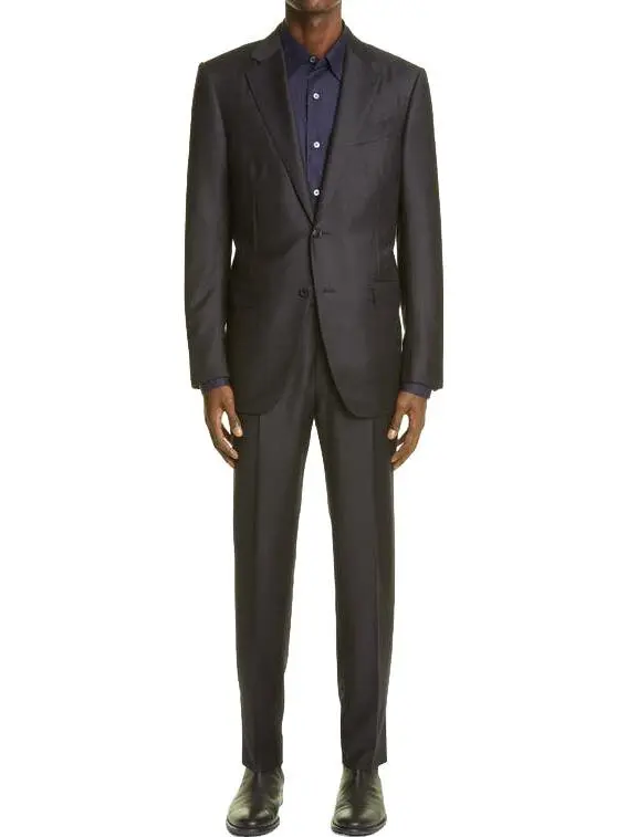 Zegna Trofeo Classic Fit Wool Suit - Navy