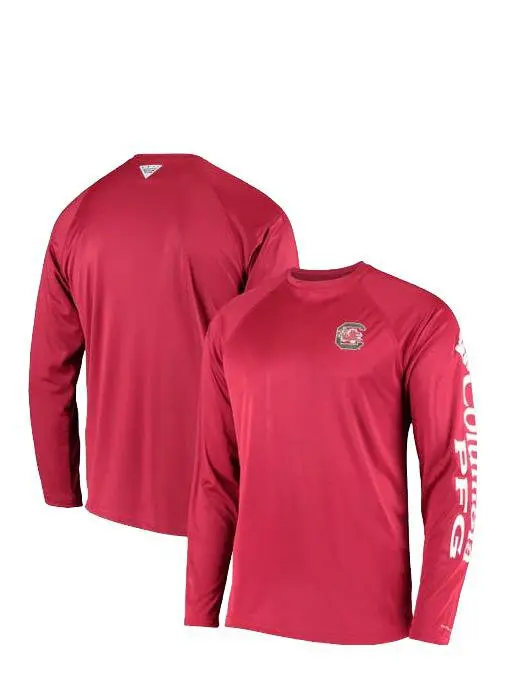 Columbia South Carolina Gamecocks Terminal Tackle Omni-shade Raglan Long Sleeve T-shirt - Garnet