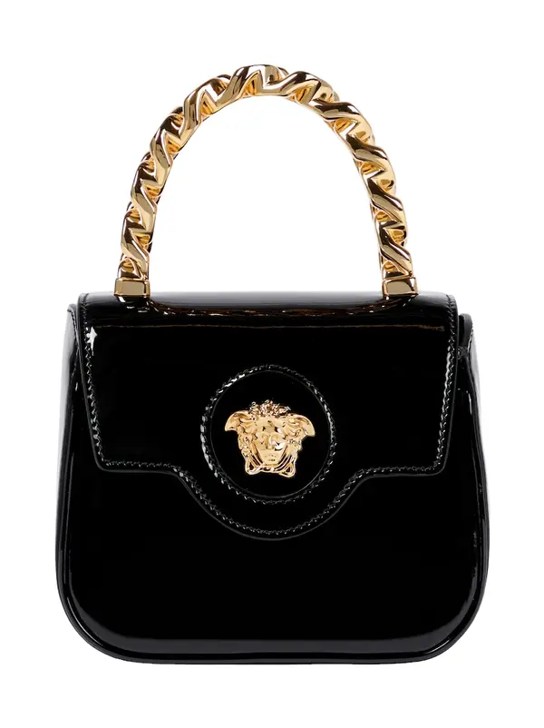 Versace La Medusa Mini Leather Tote - Black