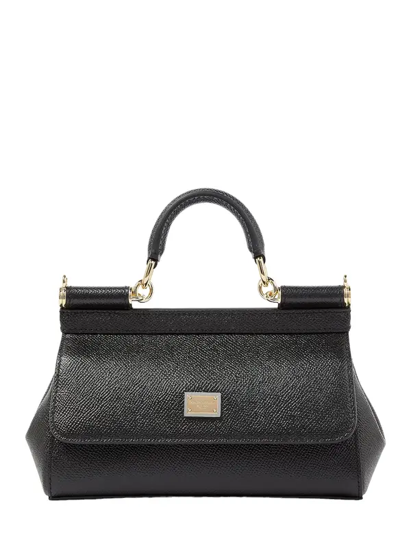 Dolce & Gabbana Sicily Mini Leather Crossbody Bag - Black