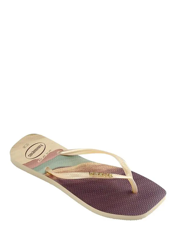 Havaianas Slim Square Flip Flops - Buttercream