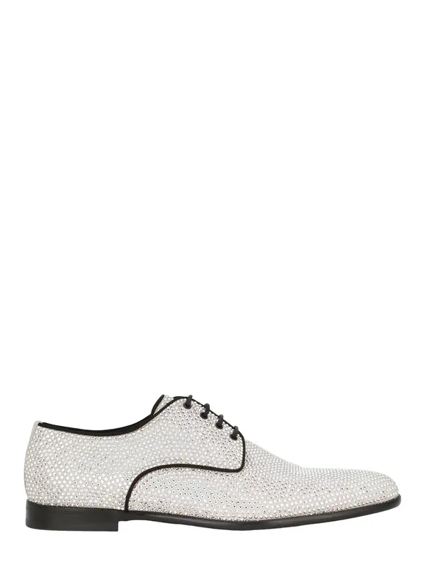Dolce & Gabbana Derby Shoes With Rhinestones - Azure