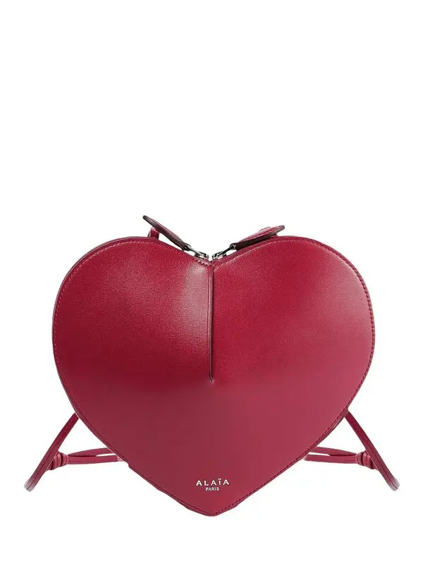 Alaïa Cœur Small Leather Shoulder Bag - Red