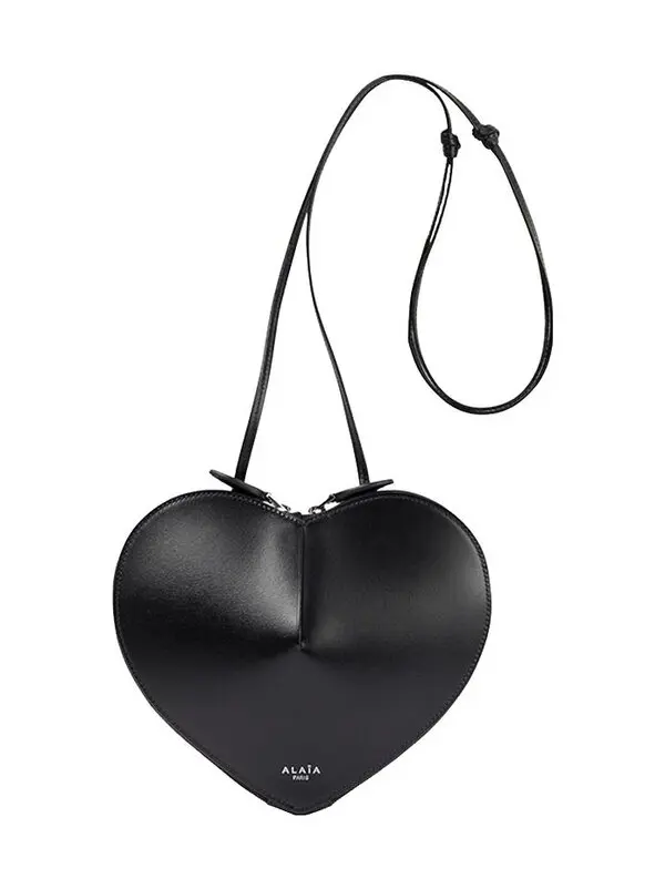 Alaïa Le Cœur Leather Shoulder Bag - Black