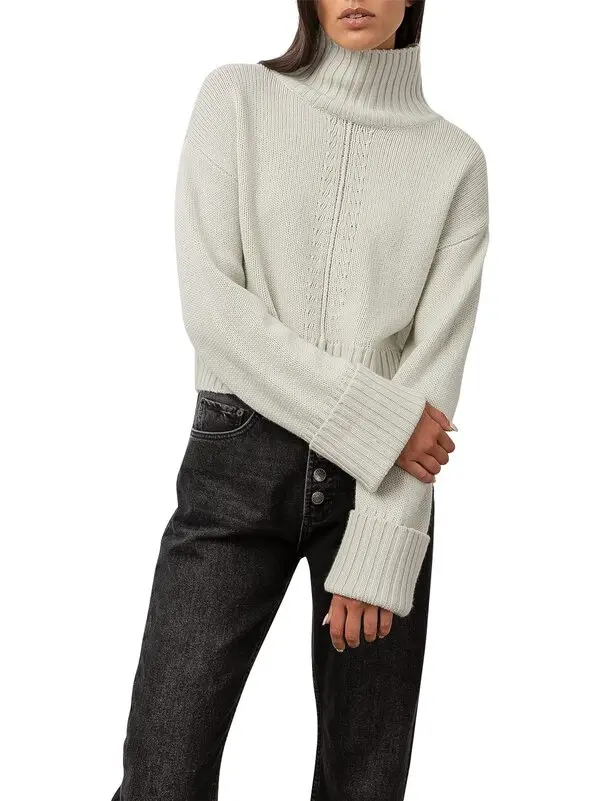 Rails Halle Cashmere-merino Wool Turtleneck Sweater - Cloud Grey