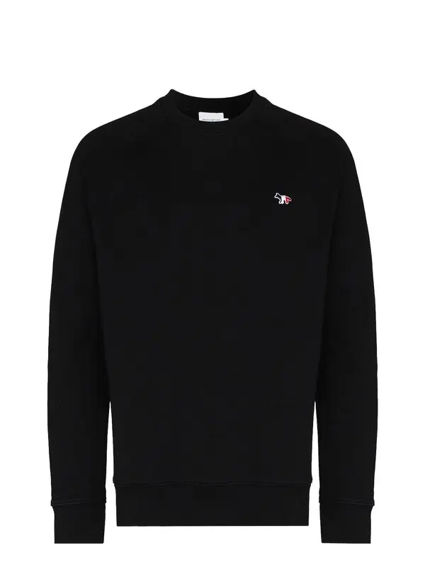 Maison Kitsuné Flag Fox Cotton Sweatshirt - Black